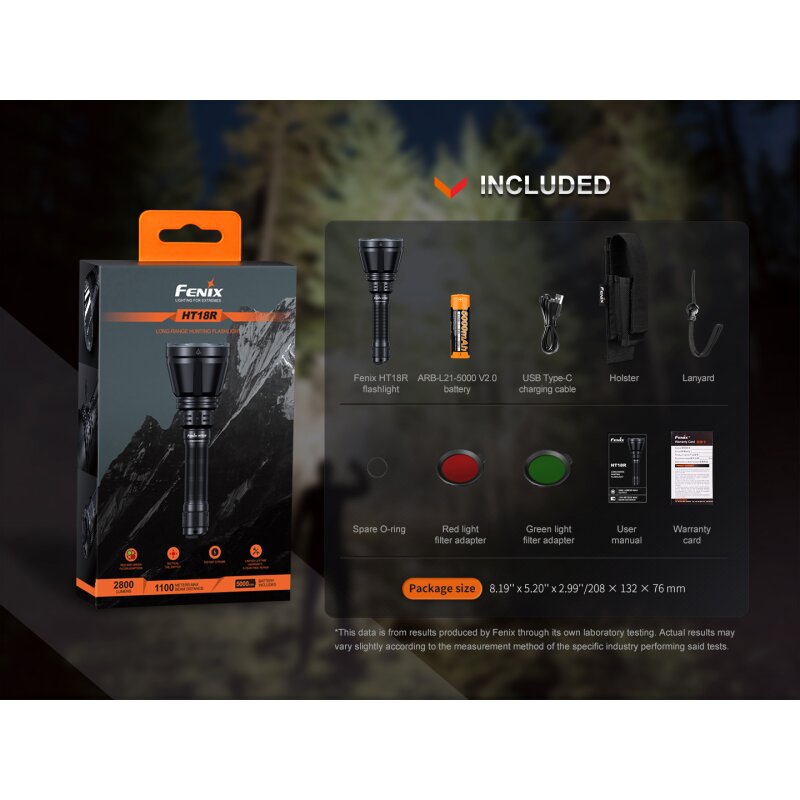 Fenix HT18R LED Thrower Taschenlampe, 135,90